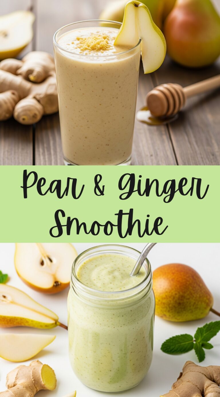Pear & Ginger Smoothie: A Refreshing Blend with a Zesty Kick – jafifs.com
